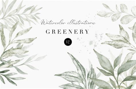 Greenery Watercolor Illustrations Graphic By Blue Fox · Creative Fabrica
