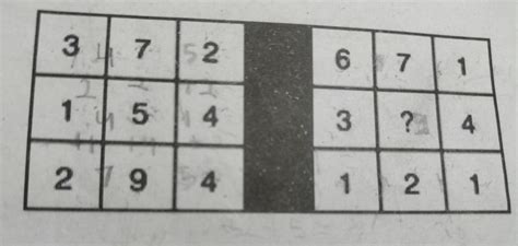 Each Set Of Nine Numbers Relates To The Other In A Certain Way Work