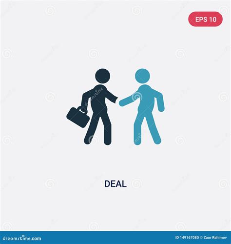 Two Color Deal Vector Icon From Strategy Concept Isolated Blue Deal Vector Sign Symbol Can Be