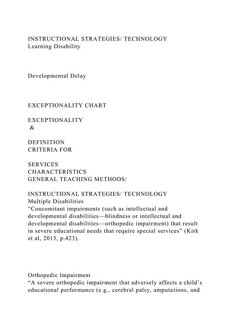Running Head Exceptionality Chart1exceptional Docx