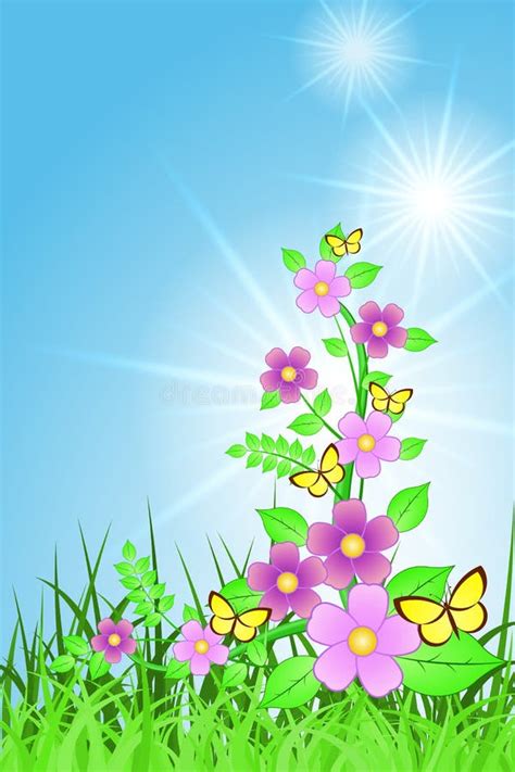 Spring Theme Stock Vector Illustration Of Serene Grass 12861657