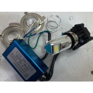 Jual 2 Set Lampu Motor HID Led 3 Mata Sisi Titik Headlamp Utama Dual