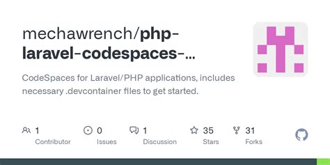 Github Mechawrenchphp Laravel Codespaces Devcontainer Codespaces For Laravelphp