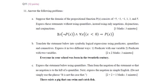 Solved Q11 12 Points 11 Answer The Following Problems A