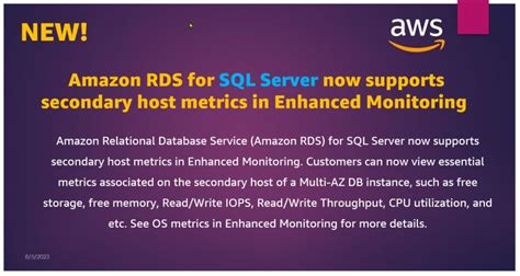 𝕁𝕚𝕘𝕟𝕖𝕤𝕙 𝕊𝕦𝕥𝕙𝕒𝕣 On Linkedin Whatsnewonaws Aws Sqlserver Rds