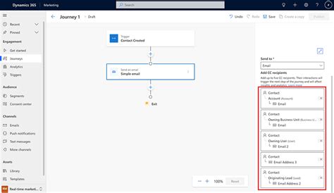 Add Email Carbon Copy Recipients To Journeys Dynamics 365 Customer Insights Microsoft Learn