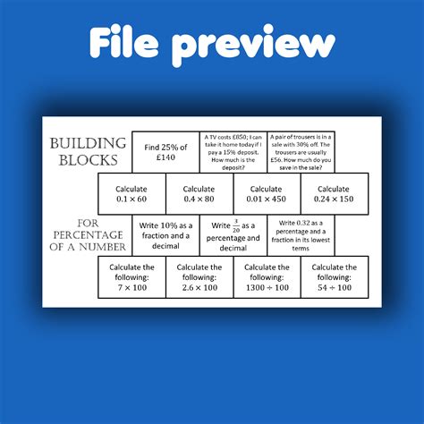 Building Blocks Percentage Of A Number Andy Lutwyche