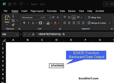 Excel Edate Function Add Subtract Months From A Date Excel X