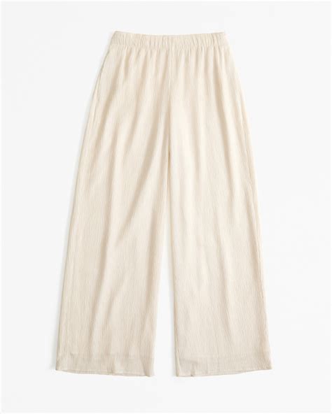 Womens Crinkle Textured Pull On Pant Womens Clearance