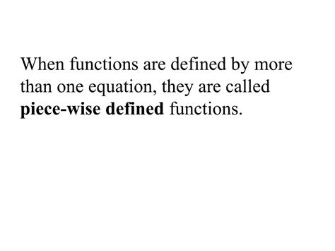 PPT Library Of Functions Piecewise Defined Functions PowerPoint Presentation ID