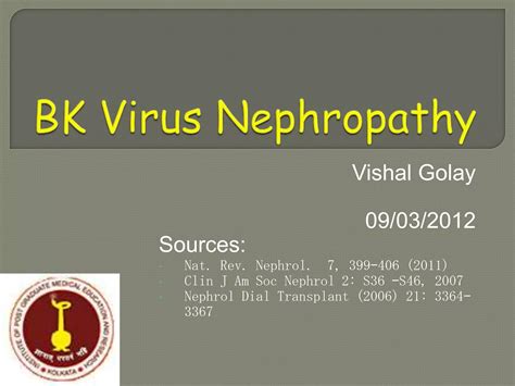 Bk Virus Nephropathy Pptx