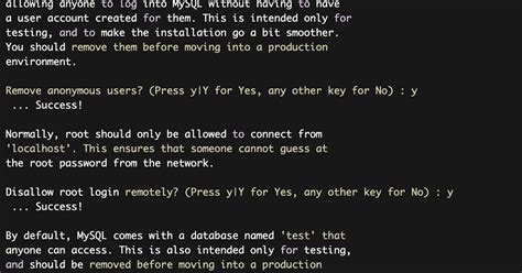 Sudo Mysql Secure Installation