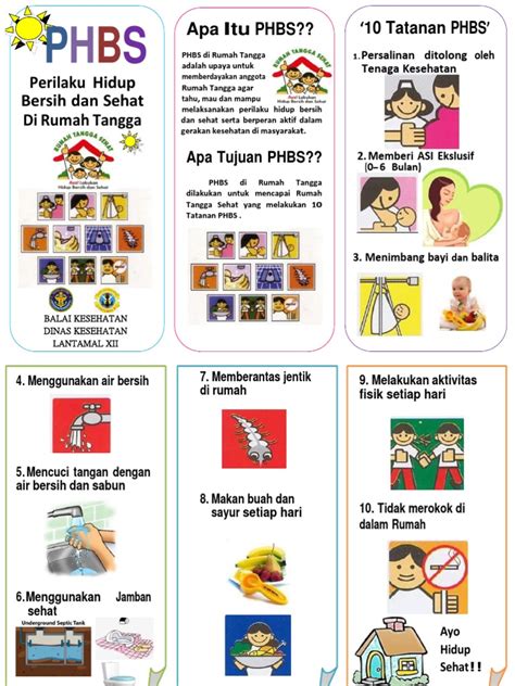 Leaflet Phbs Pdf Kesehatan Holistik Gaya Hidup