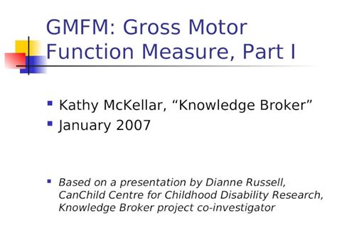 Ppt Gmfm Gross Motor Function Classification Measure Dokumentips