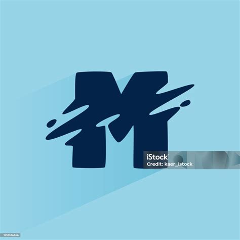 Huruf Awal M Template Desain Logo Kecepatan Cepat Ilustrasi Stok