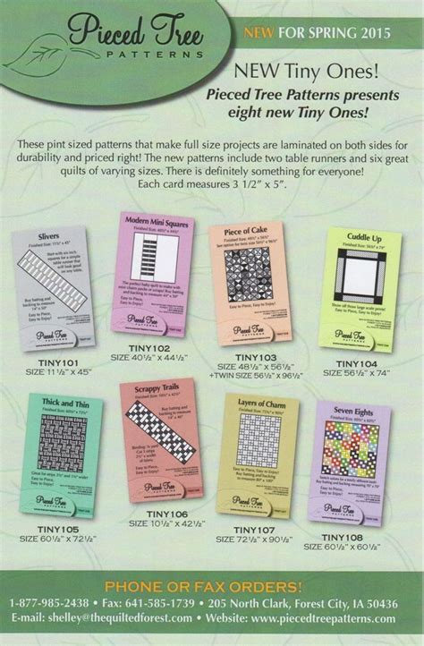 The Quilted Forest Tree Patterns Pattern Piecings