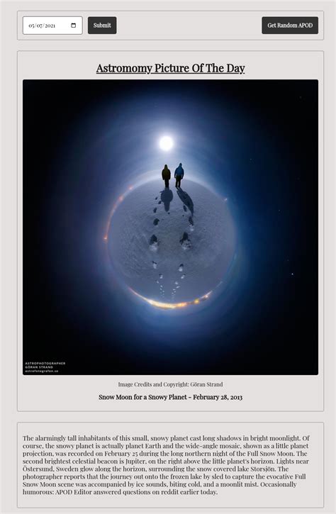 Github Dapoadedire Astro Pic Of The Day This Is A Simple App That