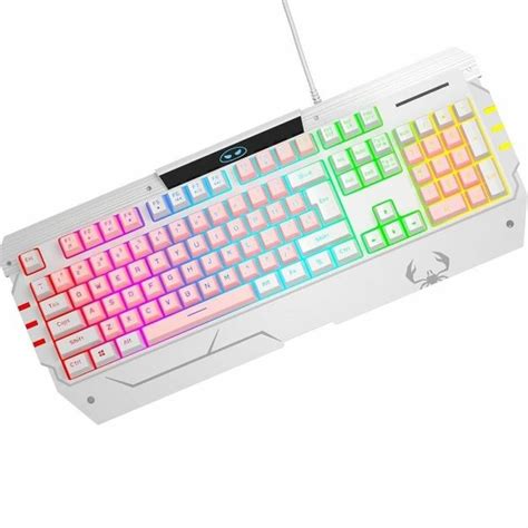 Led 백라이트가 있는 핑크 게이밍 키보드 Usb 유선 키보드 및 마우스 세트 멀티미디어 단축키 12개 티몬