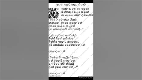 අහස උසට Sinhala Karaoke අහස උසට නැගගියාට Youtube