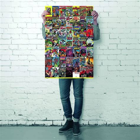 Marvel Retro Comic Covers Póster Lámina Compra En Posterses