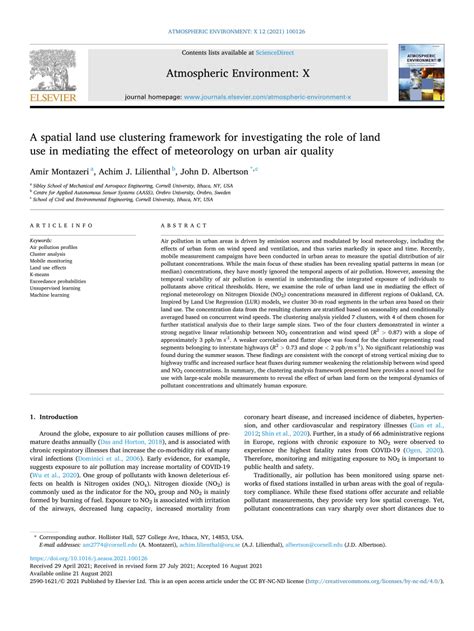 pdf a spatial land use clustering framework for investigating the