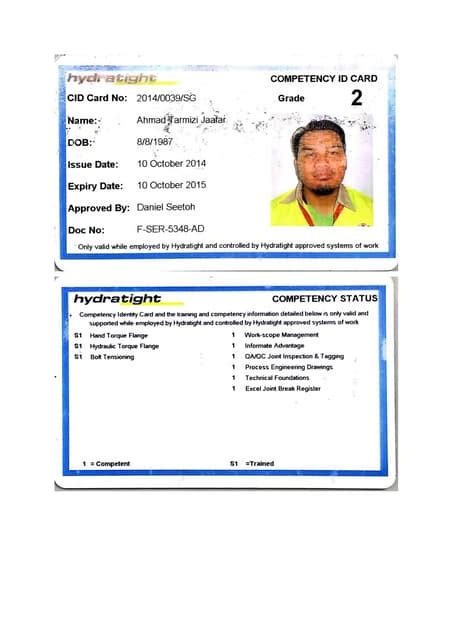 Hydratight Competency Card Pdf