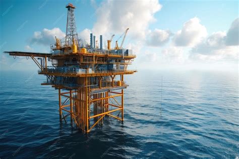 Premium Ai Image Offshore Wellhead Platform Supplying Raw Materials