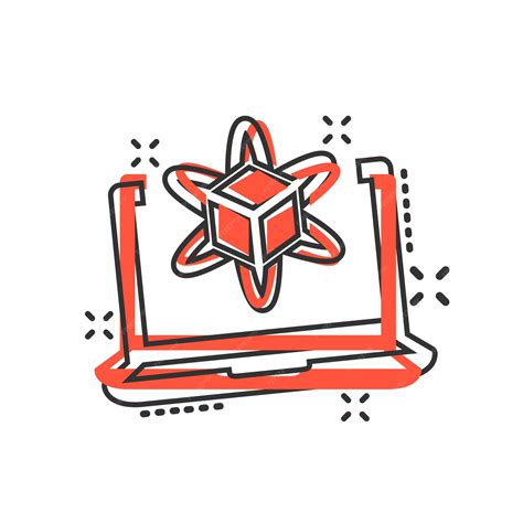 Premium Vector Computer Simulation Icon In Comic Style Vr Device