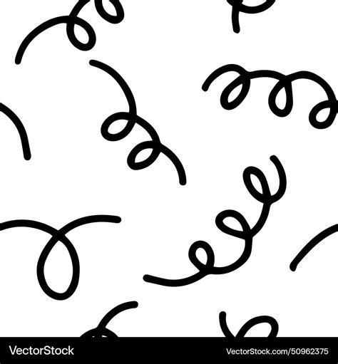 Abstract Black Squiggles Pattern Royalty Free Vector Image