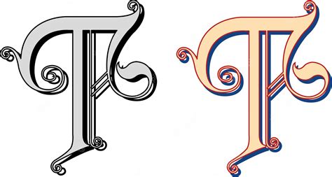 Calligraphy Letter T Designs
