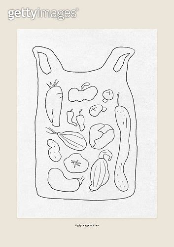 일러스트 이미지 오브젝트 묘사 음식재료 음식 그릇 주방용품 레스토랑 카페 손그림 이미지 포스터 채소 못난이푸드 이미지 Jv13016614