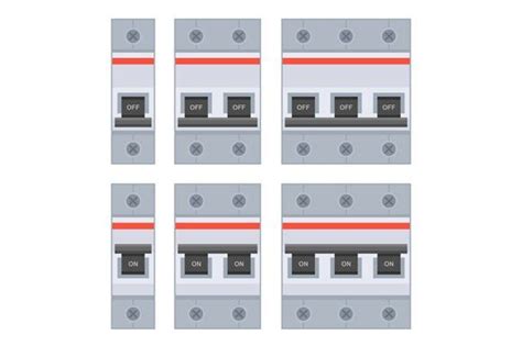 Circuit Breakers Set Visual Design Trends Graphic Design Elements Mockup Design