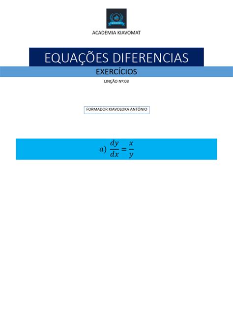 EquaÇÕes Diferencias Pdf