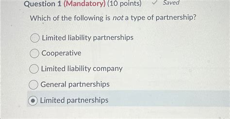 Solved Question Mandatory Points Savedwhich Of The Chegg