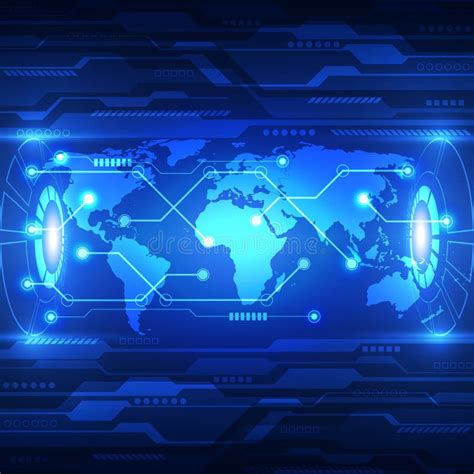 Vector Abstract Global Future Technology Electric Telecom Background
