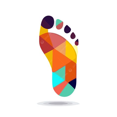 Foot Vector A Abstract Color Geometric Design A Simplistic Colorful