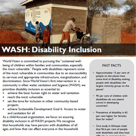 Learning Brief Disability Inclusion Water Sanitation And Hygiene