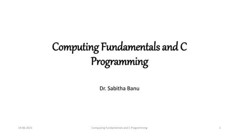 Computing Fundamentals And Cpptx Computing Technology And Computing