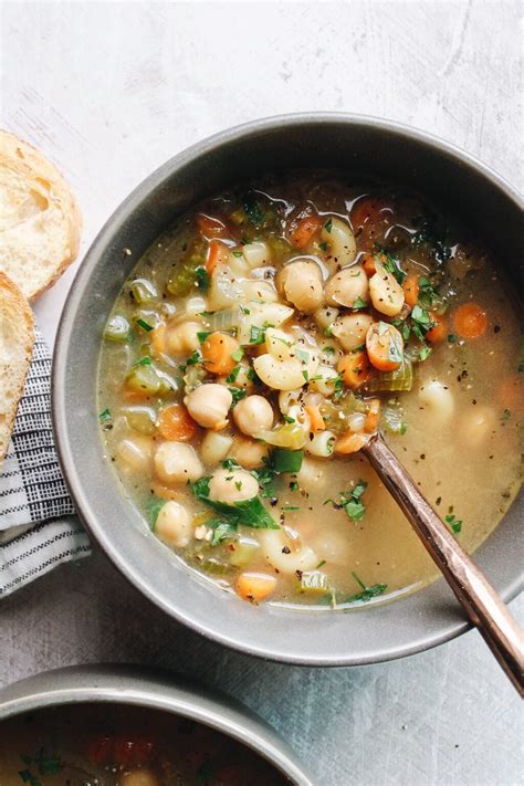 Healthy Vegetable Chickpea Soup Recipe Easy Vegan The Fig Jar
