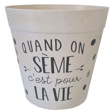 Cache Pot En Fibre De Bambou Quand On S Me C Est Pour La Vie