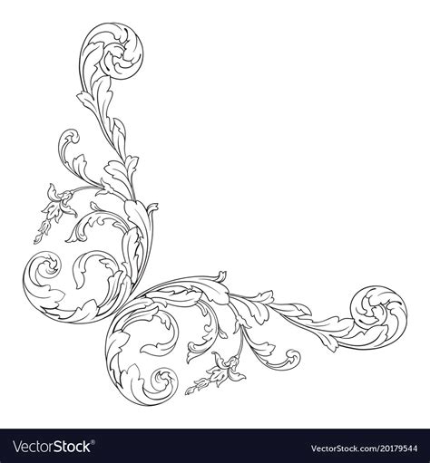 Baroque Ornament In Victorian Style Royalty Free Vector