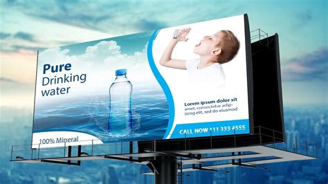 Outdoor Billboard Design In Photoshop Advertising Billboard Youtube