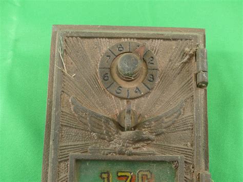 Antique Us Post Office Mail Box Door 176 Flying Eagle Brass