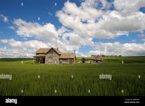 USA WASHINGTON STATE PALOUSE COUNTRY NEAR PULLMAN ABANDONED FARM