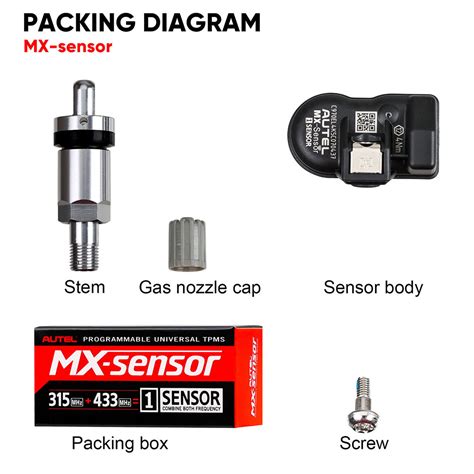 Ukeu Ship Autel Mx Sensor 433mhz315mhz Universal Programmable Tpms Sensor