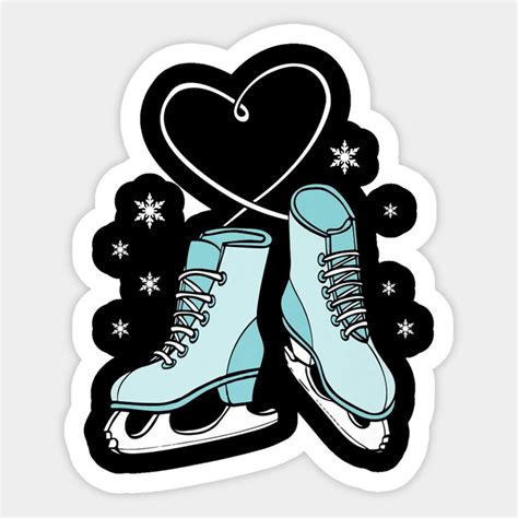 Love Ice Skating Sticker Figure Skating Gear For Skater Girls