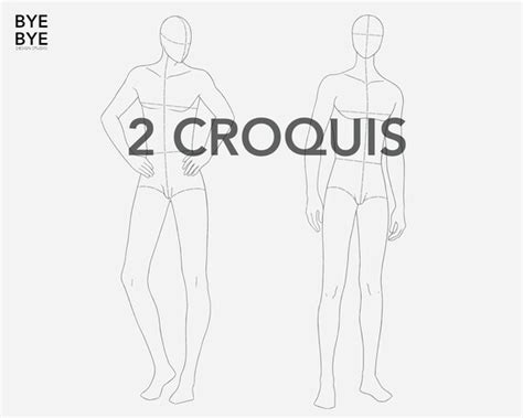 Male Fashion Figure Sketches