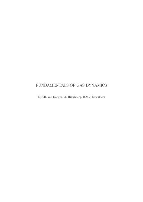 Pdf Gas Dynamics