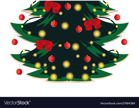 Merry Christmas Pine Tree Design Royalty Free Vector Image