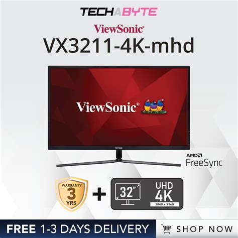 ViewSonic VX3211-4K-MHD | 32" Wide Superclear UHD Ultra Slim Bezel with ...